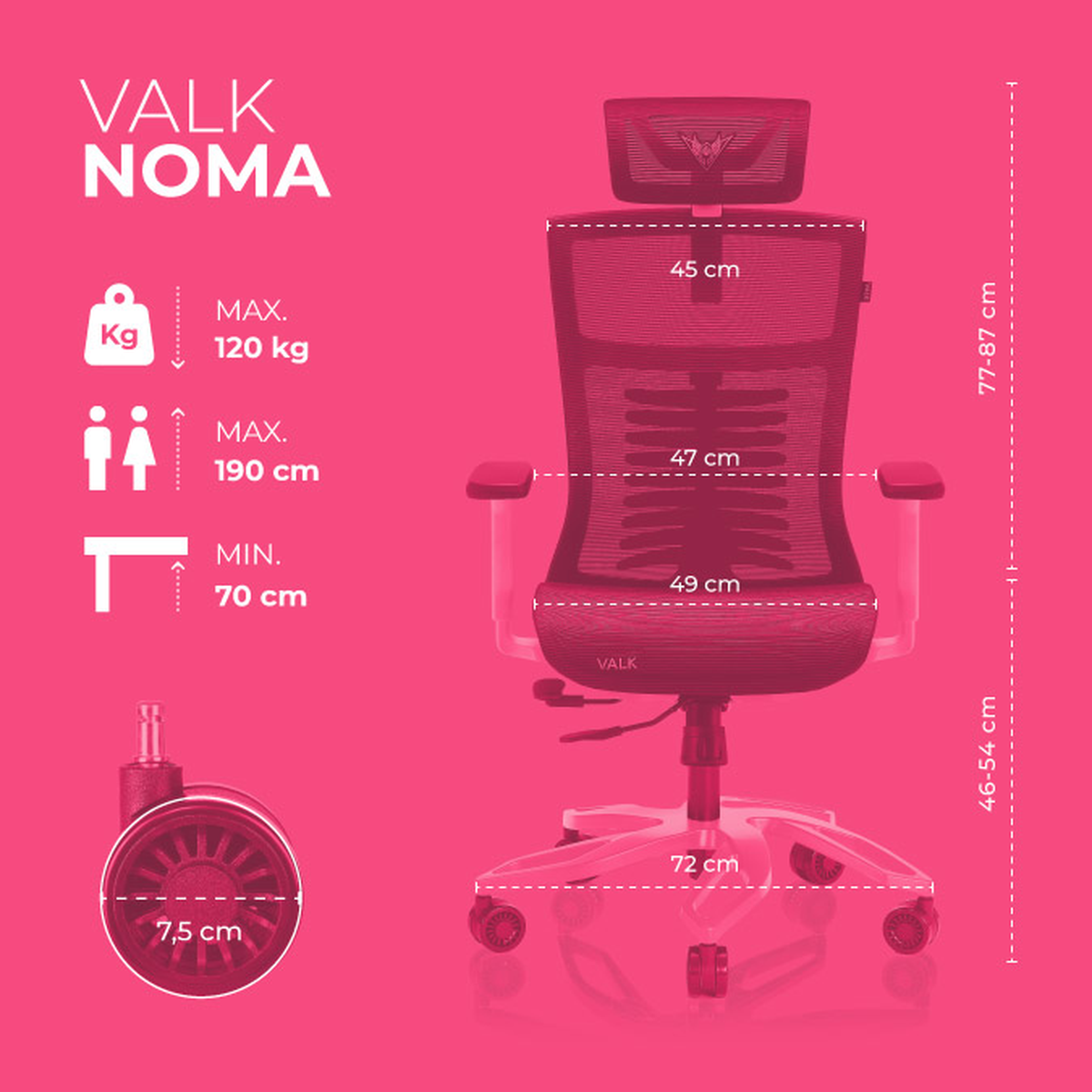 VALK Noma Gaming Chair in Breathable Mesh. Created By and For Gamers